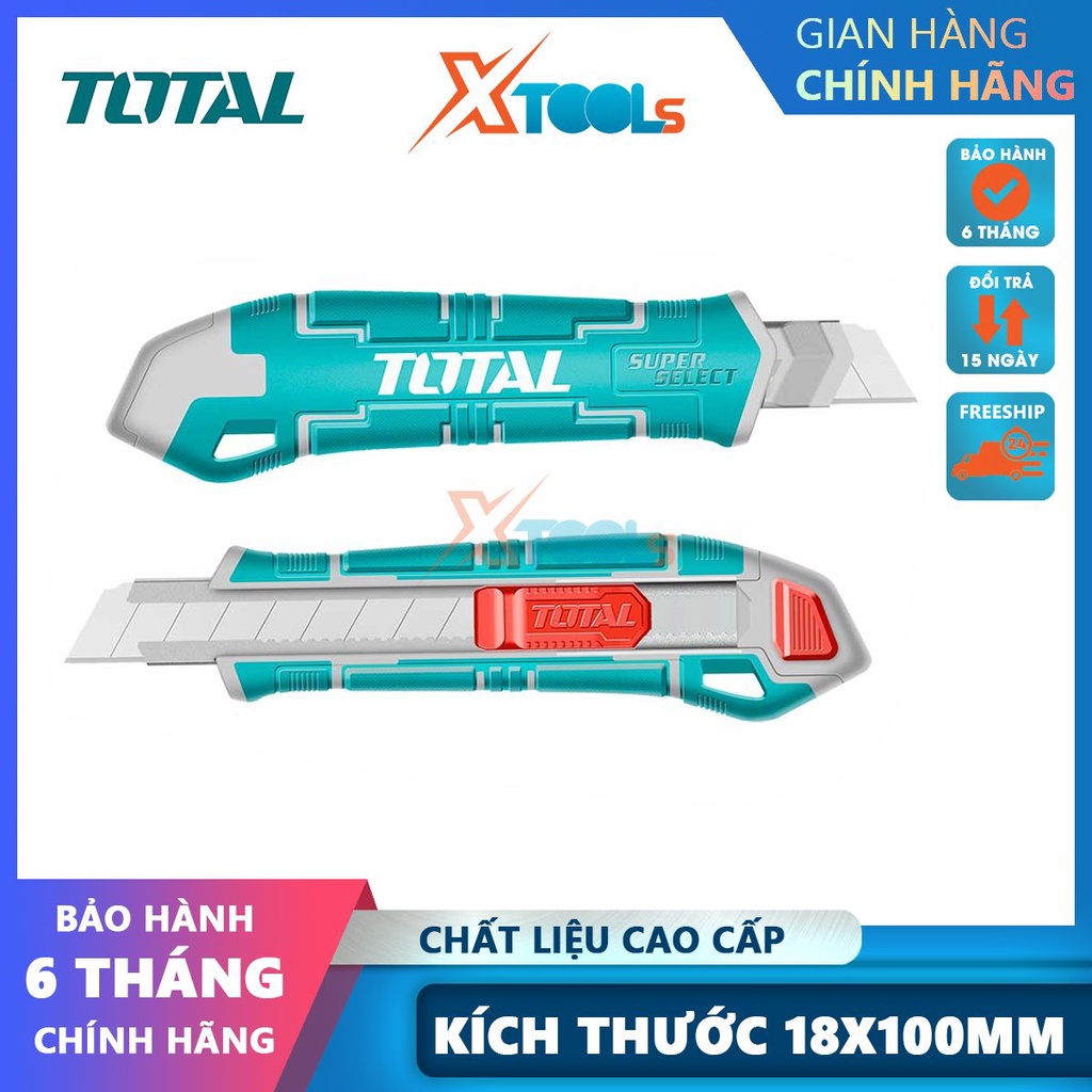Dao rọc giấy 18x100mm TOTAL THT522136, dao cắt giấy có chiều dài ...