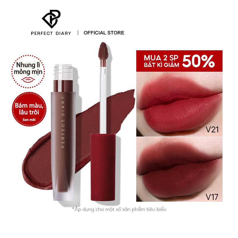 Son Kem Lì Perfect Diary Màu Đỏ Quyến Rũ 3g ྇ | Shopee Việt Nam