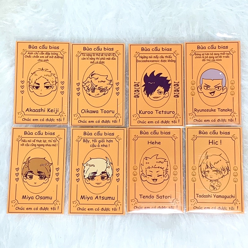 Card Haikyuu - Thẻ bài | Bùa Haikyuu bóc pack nhân phẩm ( Oikawa, Tendo ...