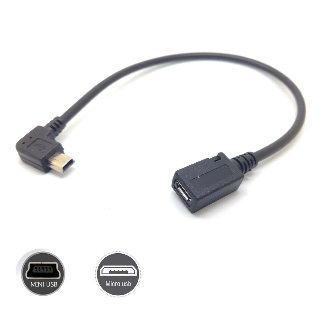 Mini USB Type A đực sang Micro USB B feMale 90 độ góc phải / trái CÁP ...