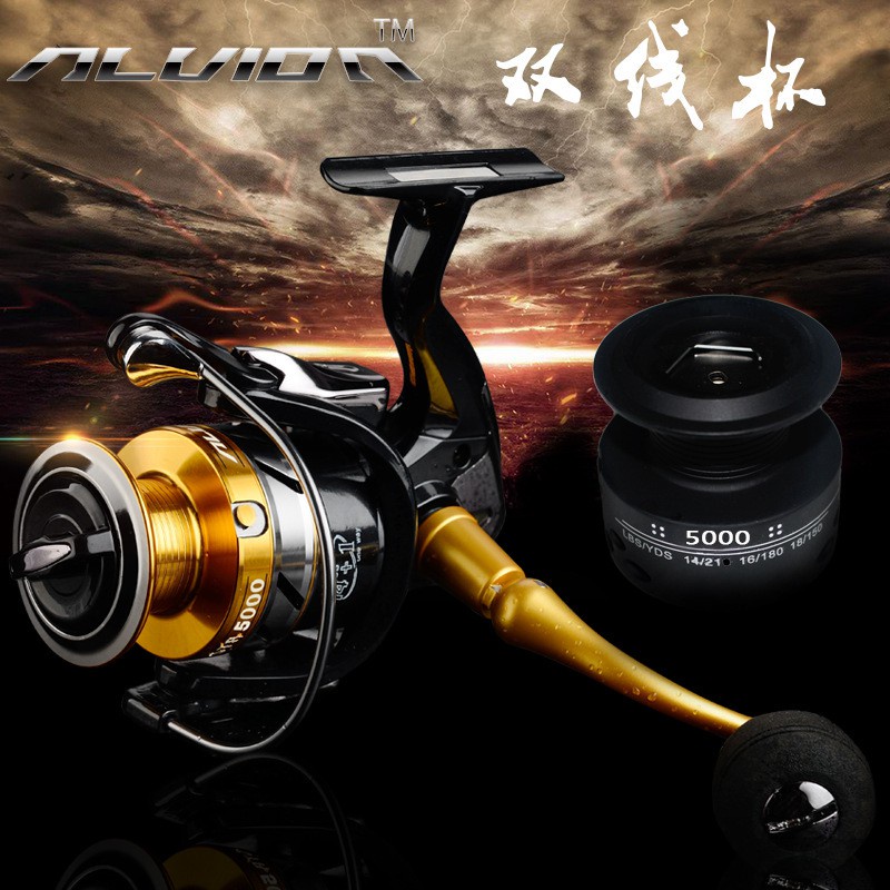 Máy Câu Cá Cao Cấp Alivion STR 6000-7000 14+1 BB tặng kèm 1 cối phụ muaabc | Shopee Việt Nam