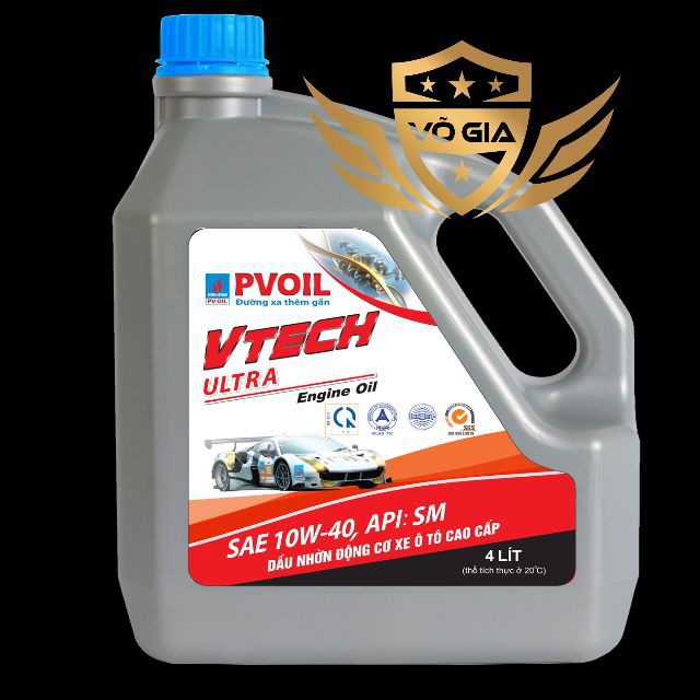 VTECH ULTRA 10W40/4L DẦU NHỜN ĐỘNG CƠ OTÔ CAO CẤP PV OIL | Shopee Việt Nam