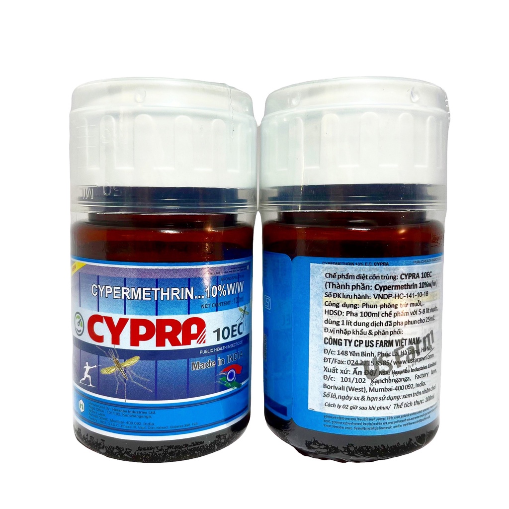 Thuốc Diệt Muỗi CYPRA 10EC FENDONA Chai 100ml,Nhập Khẩu Ấn Độ Tồn Lưu 3 ...