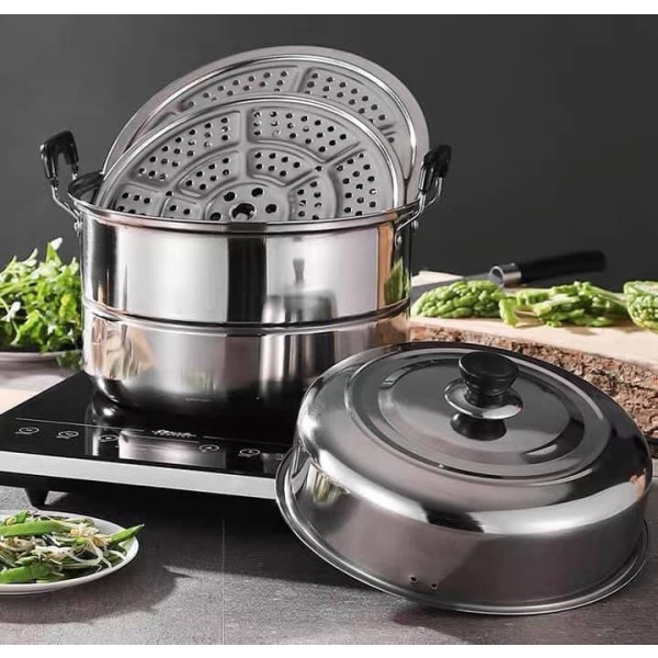 nồi hấp 3 tầng inox mẫu dày | Shopee Việt Nam