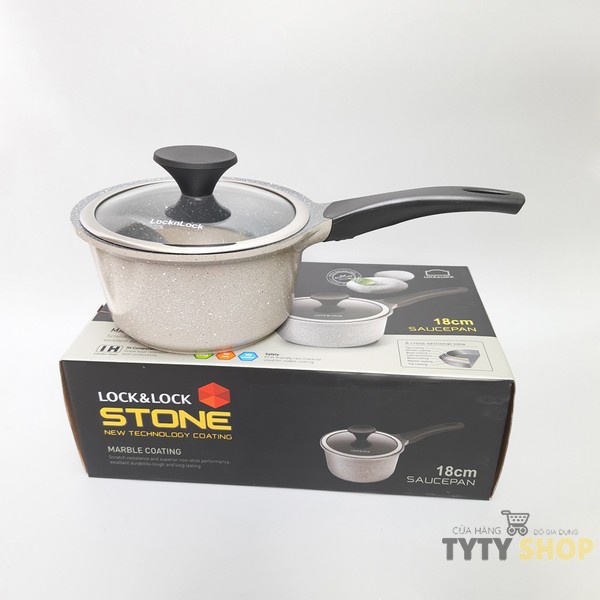 Nồi đá có tay cầm , quánh Lock&Lock dòng Stone 7 lớp LCA6181D-IH (18cm) | Shopee Việt Nam
