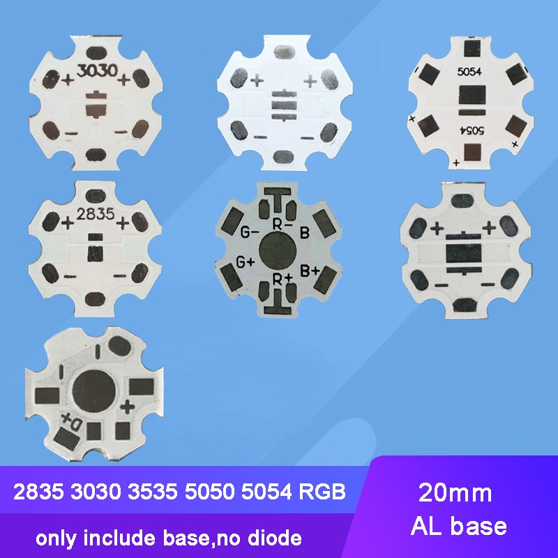 Set 10 Tấm Tản Nhiệt 50 Bóng LED PCB 20mm Dành Cho LED 2835 3030 3535 ...