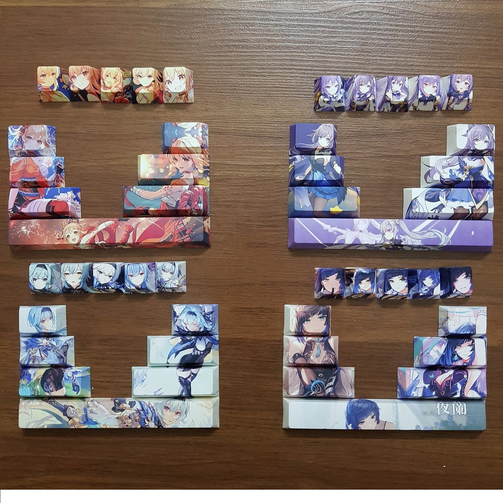 [GIAO NHANH] Keycap genshin impact PBT dày in dyesub5mặt Modifier yelan ...