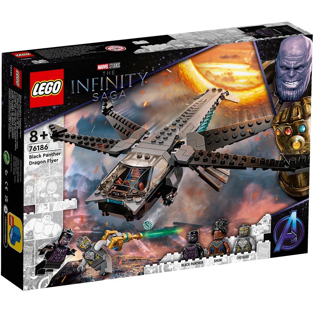 LEGO 76186 Marvel Super Heroes - Chuồn Chuồn Của Black Panther | Shopee ...