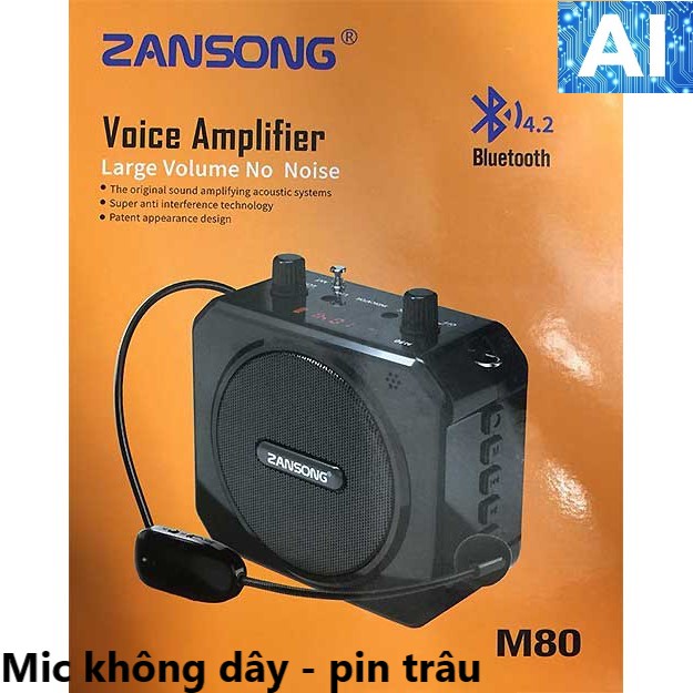 Loa Zansong M80, Bluetooth 4.2 micro không dây, chuyên trợ giảng, bẫy ...