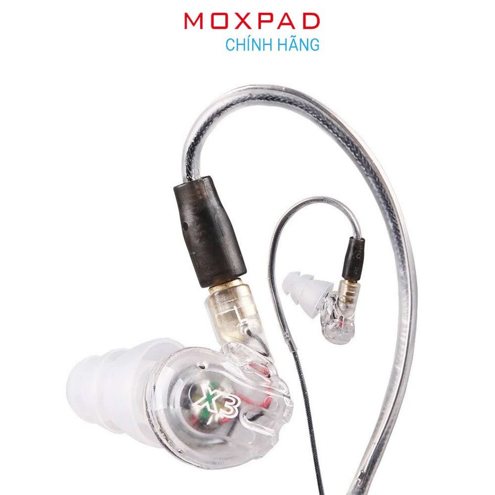 Tai nghe Moxpad X3 | Dây dẫn tháo rời- chiều dài dây cáp 127cm , Có mic ...