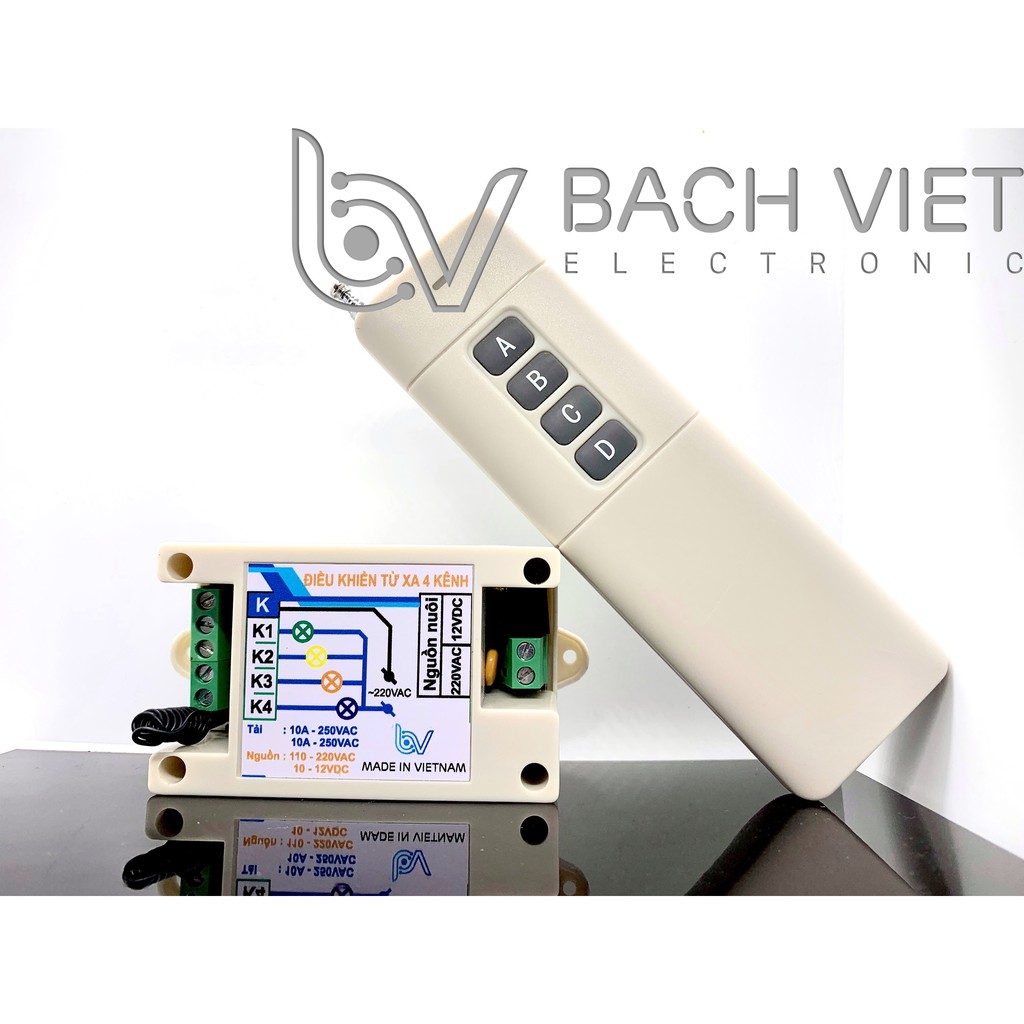 Module RF 1 kênh / 2 kênh / 4 kênh 12V-220V 40m/3km Kèm hộp bảo vệ mạch ...