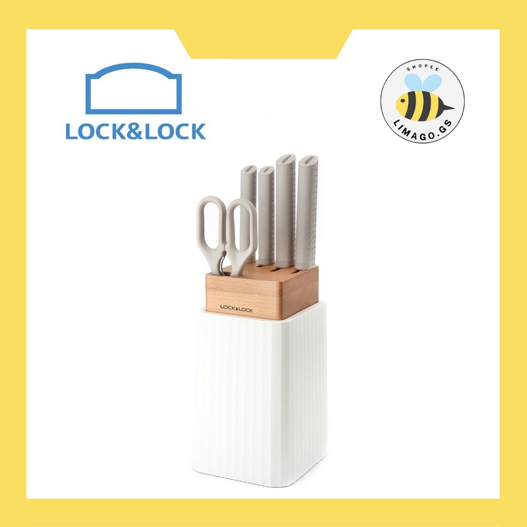 Bộ Dao 6 Món Lock&Lock (4 Dao, 1 Kéo, 1 Hộp Đựng Dao) CKK802 - Hàng ...