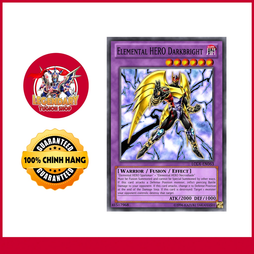 [Thẻ Bài Yugioh Chính Hãng] Elemental Hero Darkbright | Shopee Việt Nam