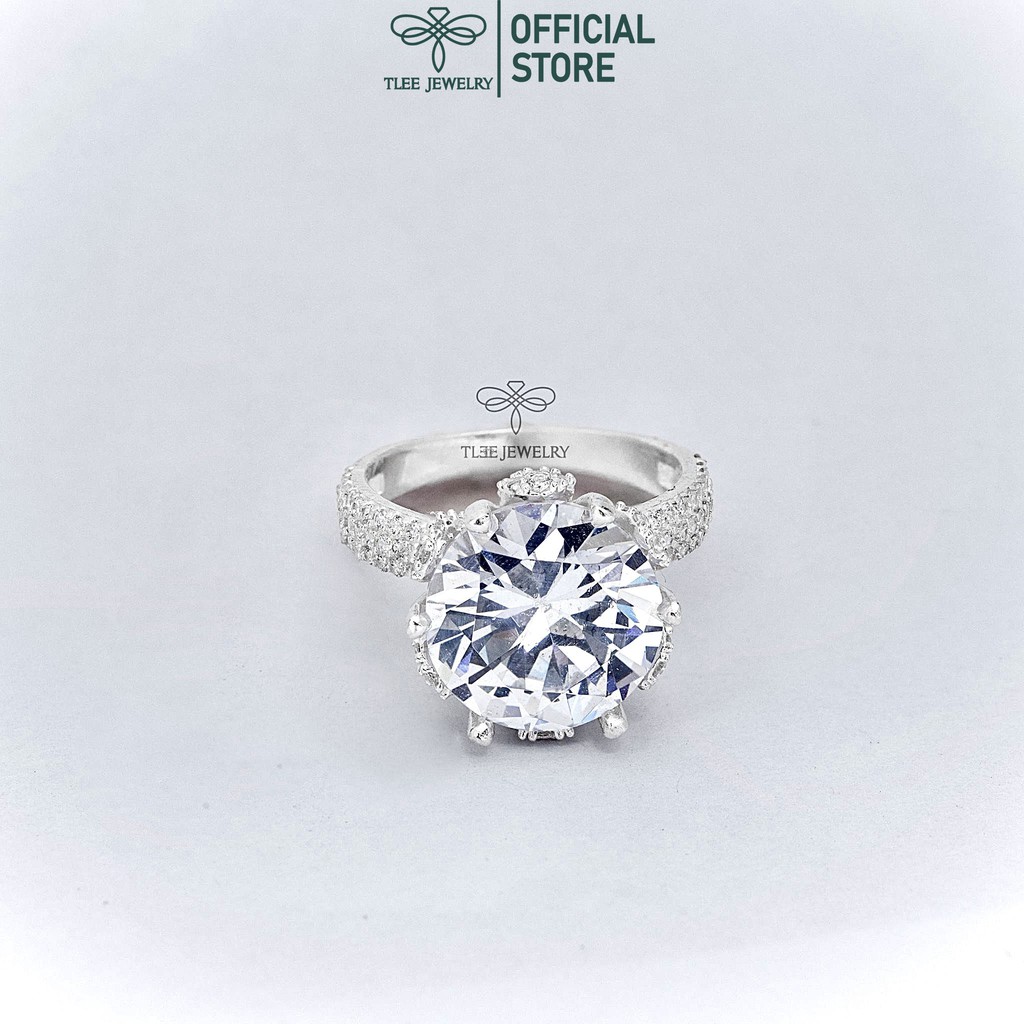 Nhẫn bạc nữ TLEE hải liên hoa trụ đá cao 12li TLEE JEWELRY A0311 | Shopee Việt Nam