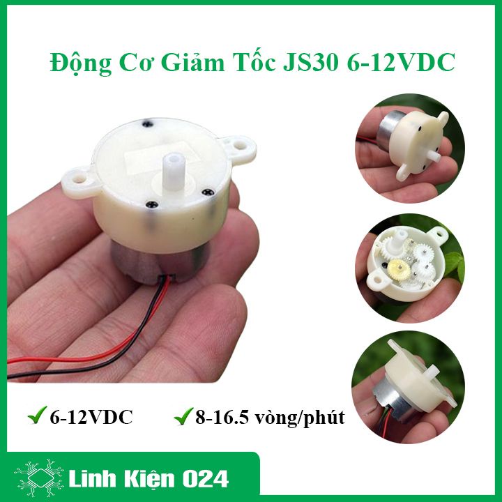 Động Cơ Giảm Tốc JS30 6-12VDC 8-16.5 Vòng/phút | Shopee Việt Nam