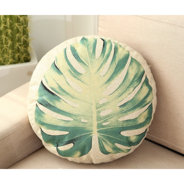 Gối sofa, gối tựa ghế văn phòng, gối decor trang trí cao cấp tròn (kèm ...