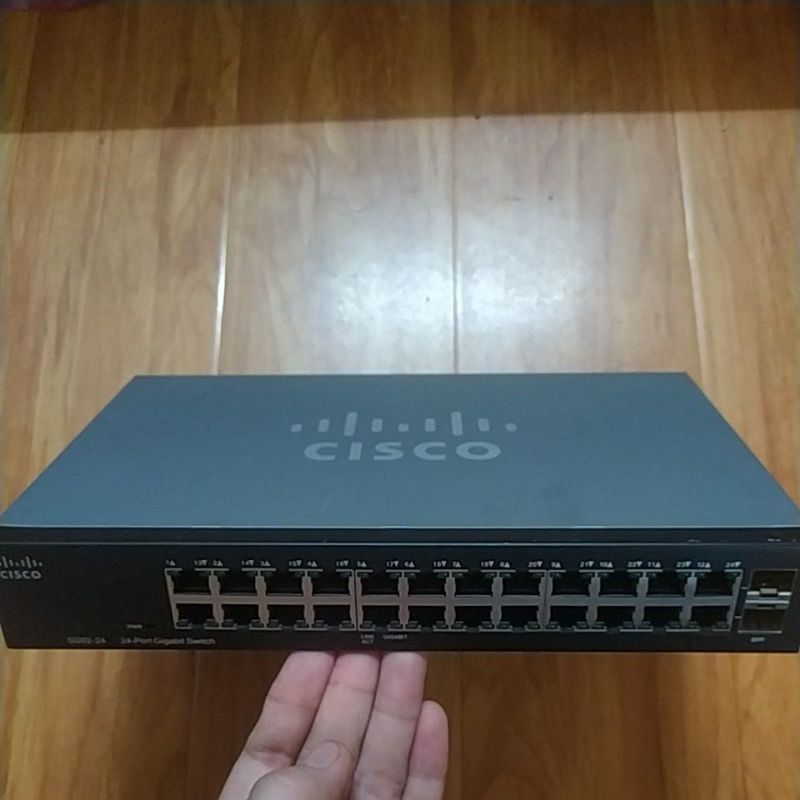 Bộ chia mạng switch Cisco SG95-24, SG92-24 Cisco 24 cổng gigabit + 2 cổng sfp. Hàng cũ qua sử ...