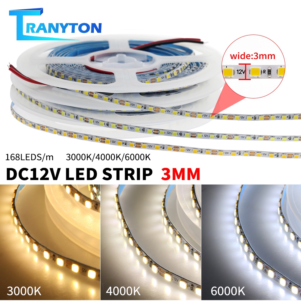 Cuộn Dây Đèn LED 3mm 5M 2025 168 LEDs / m DC12V 3000K 4000K 6000K Trang ...