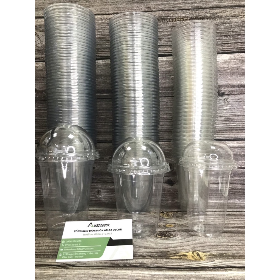 Cốc ly nhựa nắp cầu dùng 1 lần take away 3 size 250ml-400ml-500ml giá rẻ nhất | Shopee Việt Nam