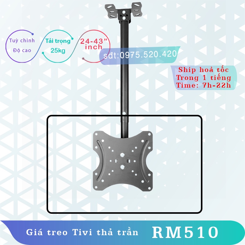 RM510 Giá Treo Tivi Thả Trần u -Giá treo tivi trên trần nhà [Màn hình 24-42 inch] [Lắp đặt mọi ...