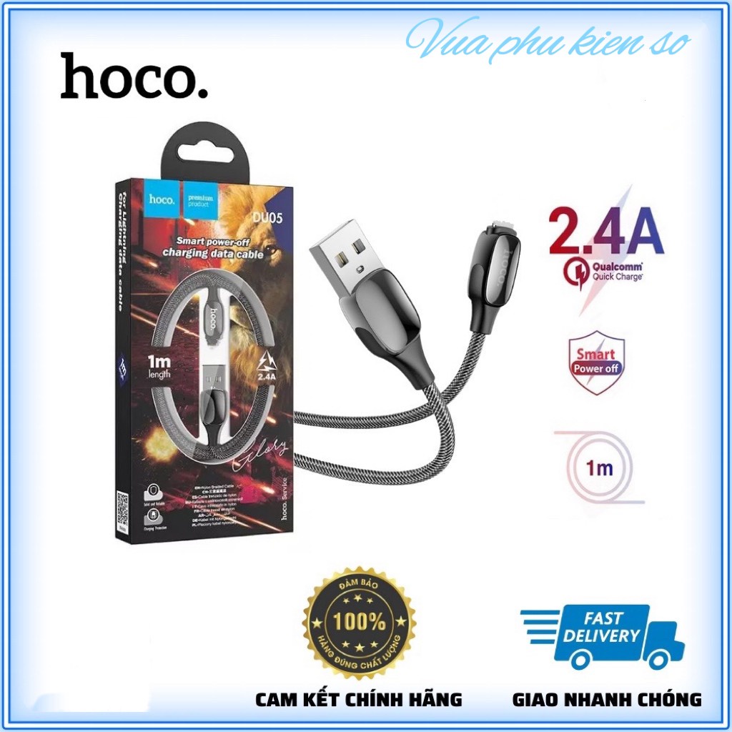 Cáp Sạc Tự Ngắt Thông Minh Hoco DU05/U35/U79 Chính Hãng - Dây Sạc Nhanh Tự Ngắt dây dù sạc 12w ...