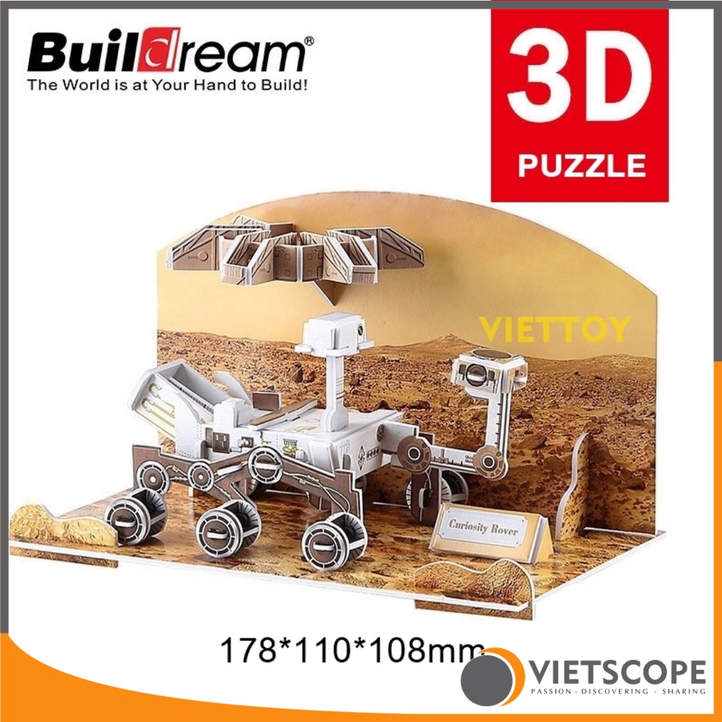 Bộ lắp ráp mô hình 3D Buildream Robot tự hành Sao Hỏa Curiosity Rover - MH002 | Shopee Việt Nam