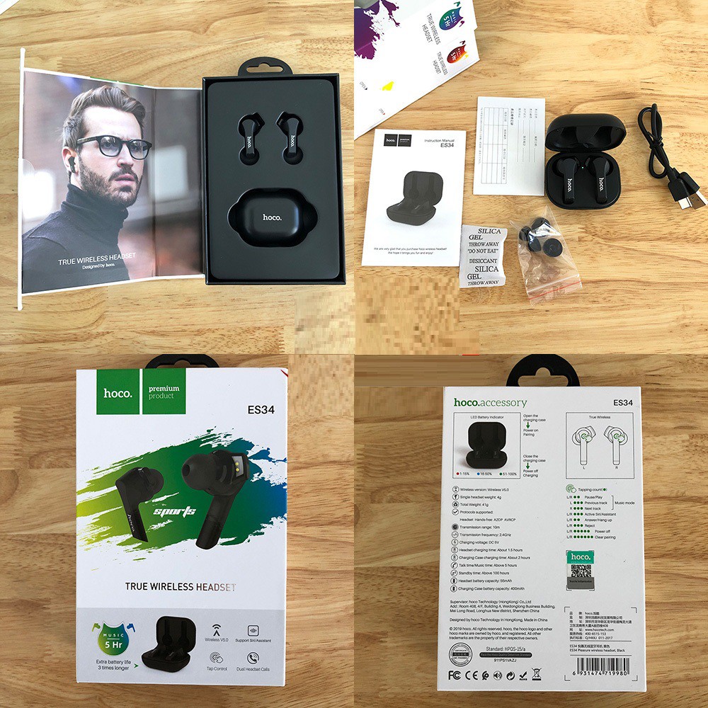 Tai nghe bluetooth Hoco ES34 chính hãng bảo hành 12 tháng | Shopee Việt Nam
