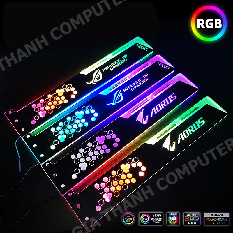 Giá Đỡ VGA 28cm ROG / Aorus / MSI LED RGB - Đồng Bộ HUB Coolmoon / Auto ...