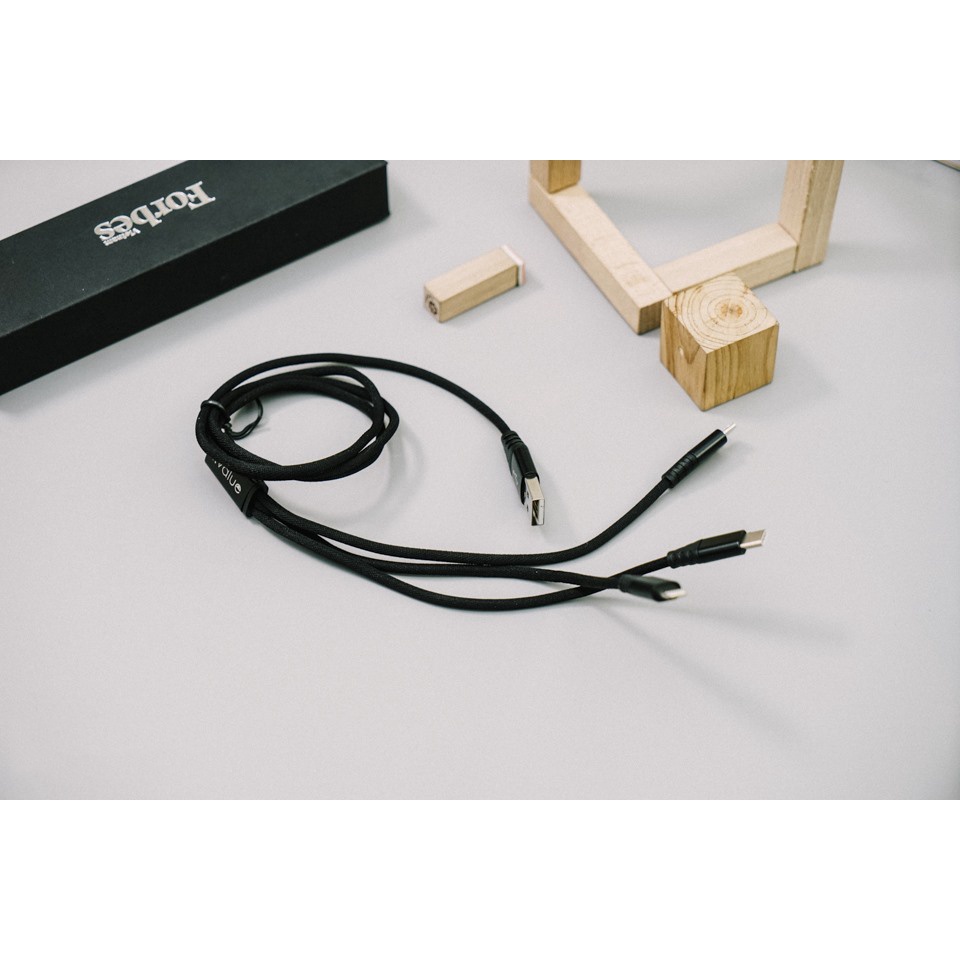Cáp sạc ĐT ip 3 trong 1 USB to-Type C-Micro 1m ivalue | Shopee Việt Nam