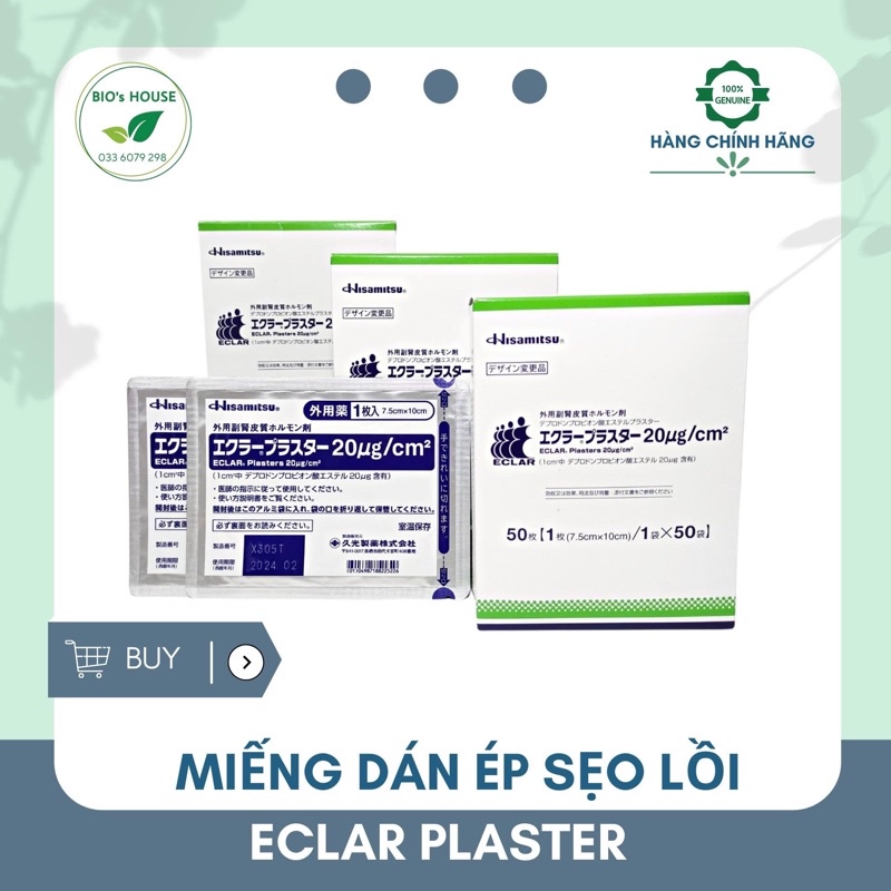 Miếng dán ép sẹo lồi ECLAR PLASTER (HISAMITSU Nhật bản)-Thiết kế mới ...
