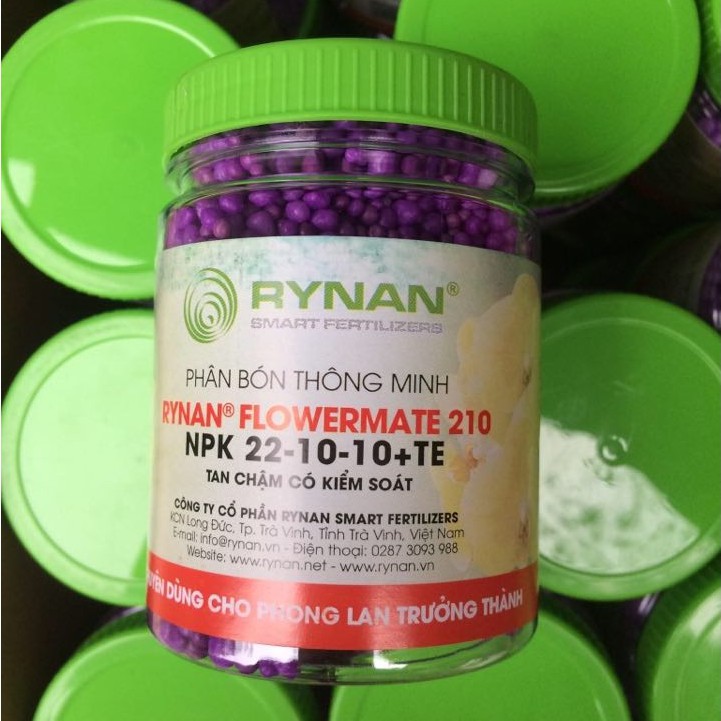 PHÂN BÓN THÔNG MINH RYNAN FLOWERMATE 210 - NPK 22-10-10 + TE - HỘP 150g ...