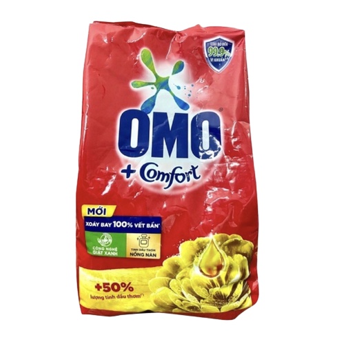 Bột giặt Omo Comfort bịch 2.6kg / 5.3kg tinh dầu thơm nồng nàn lưu hương thơm lâu - xà bông giặt ...