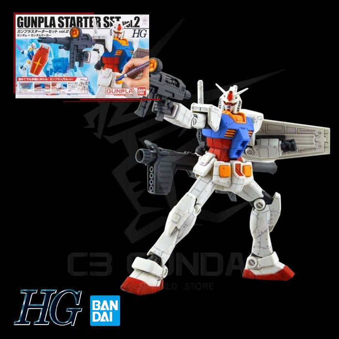 MÔ HÌNH GUNDAM BANDAI HG 1/144 GUNPLA STARTER SET VOL 2 RX-78-2 ...