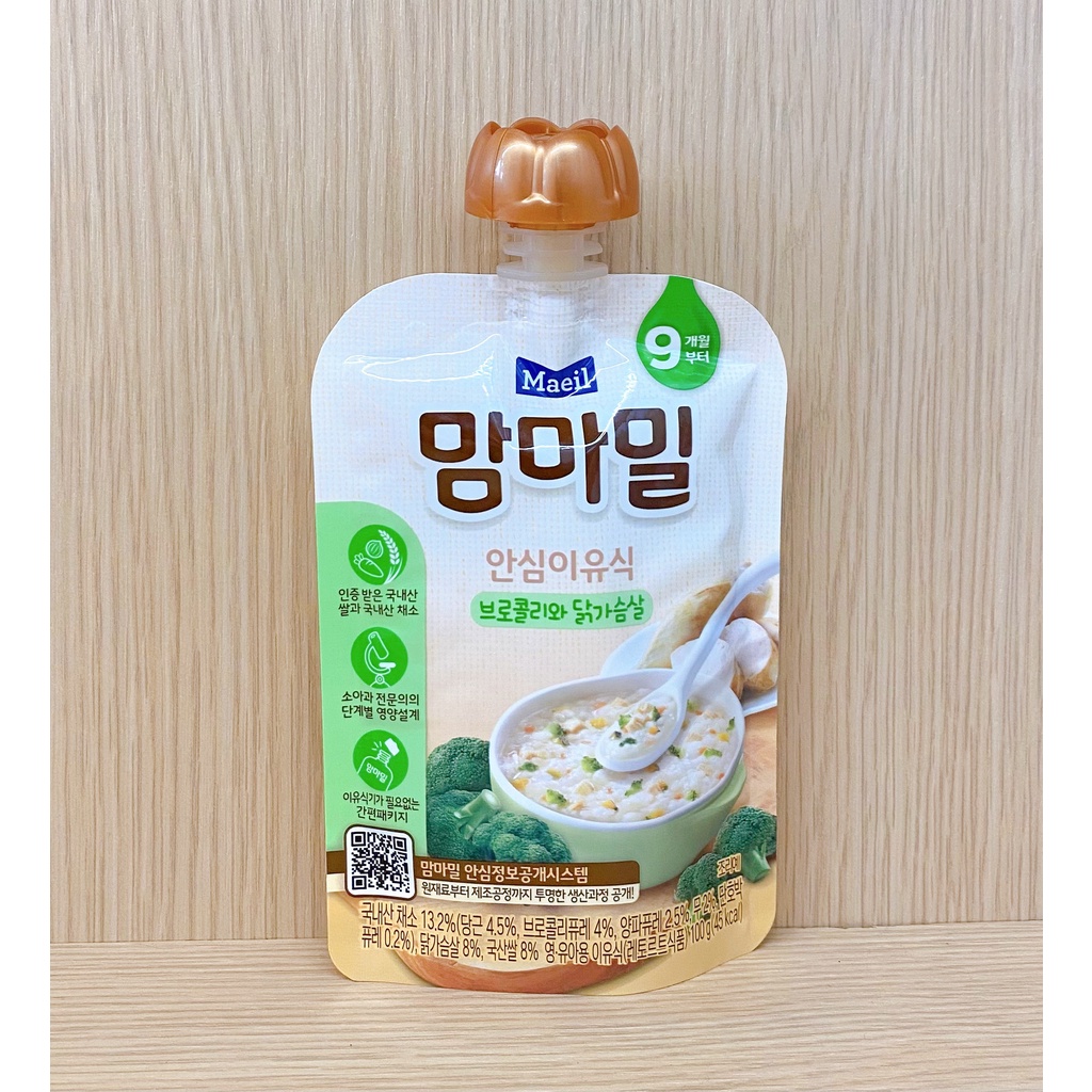 [SHIP AIR] Cháo tươi ăn dặm/cháo ăn liền hữu cơ Maeil cho bé 6m, 9m, 12m, 15m+ 100g | Shopee ...