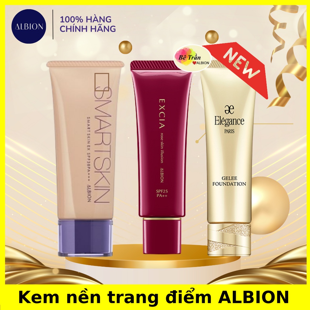 [Albion] Mẫu mới Kem nền trang điểm Excia Rose Skin Illusion và Smart Skin Ex (Auth 100%, Kèm ...