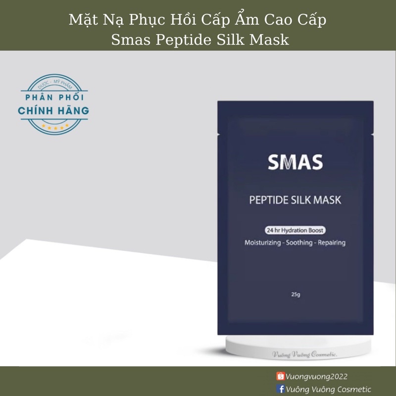 Mặt nạ phục hồi cấp ẩm cao cấp Smas Peptide Silk Mask - Mặt nạ smas ...