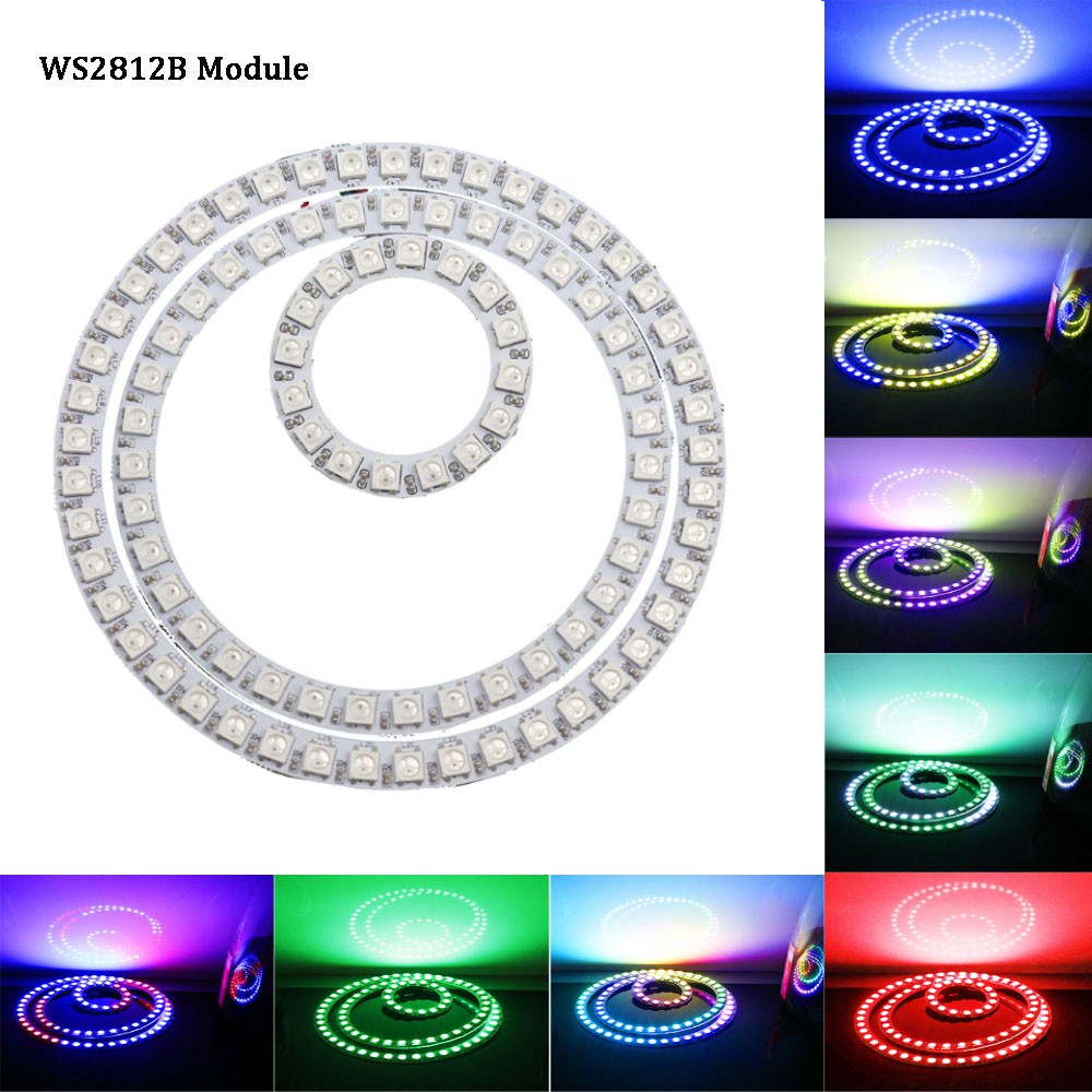16-45leds WS2812B LED Quả Cầu Mô Đun Vòng Tròn Trắng / Đen PCB Địa Chỉ ...