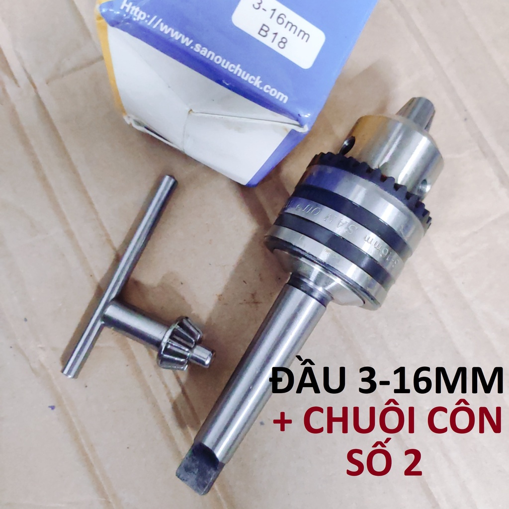 Bộ đầu kẹp mũi khoan 3-16mm + chuôi côn MT2 | Shopee Việt Nam