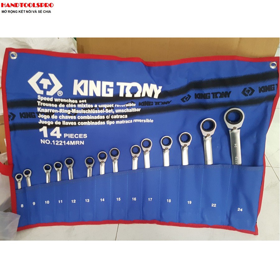 8-24mm Bộ cờ lê vòng miệng tự động 14 cái hệ mét Kingtony 12214MRN | Shopee Việt Nam