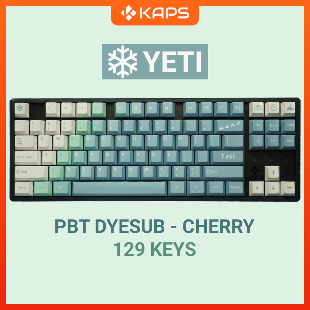 Keycap Yeti - profile CHERRY - keycap PBT - Dyesub - 129 nút cho bàn ...