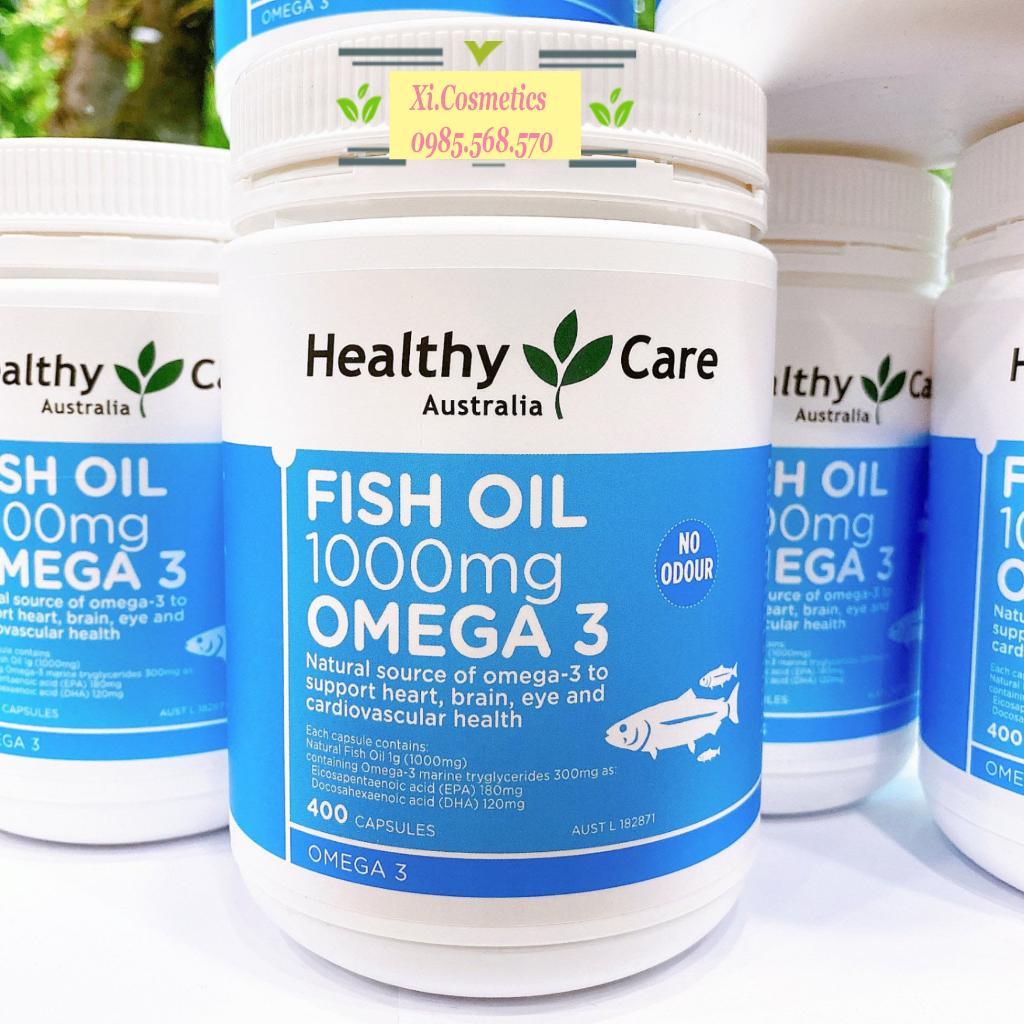 Viên uống dầu cá Omega 3 Healthy Care Fish Oil 400 viên | Shopee Việt Nam