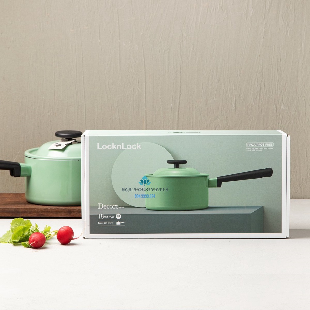 Nồi Decore 18cm (dung tích 2.4L) Lock&Lock LDE1181IH 1 tay cầm - Màu ...