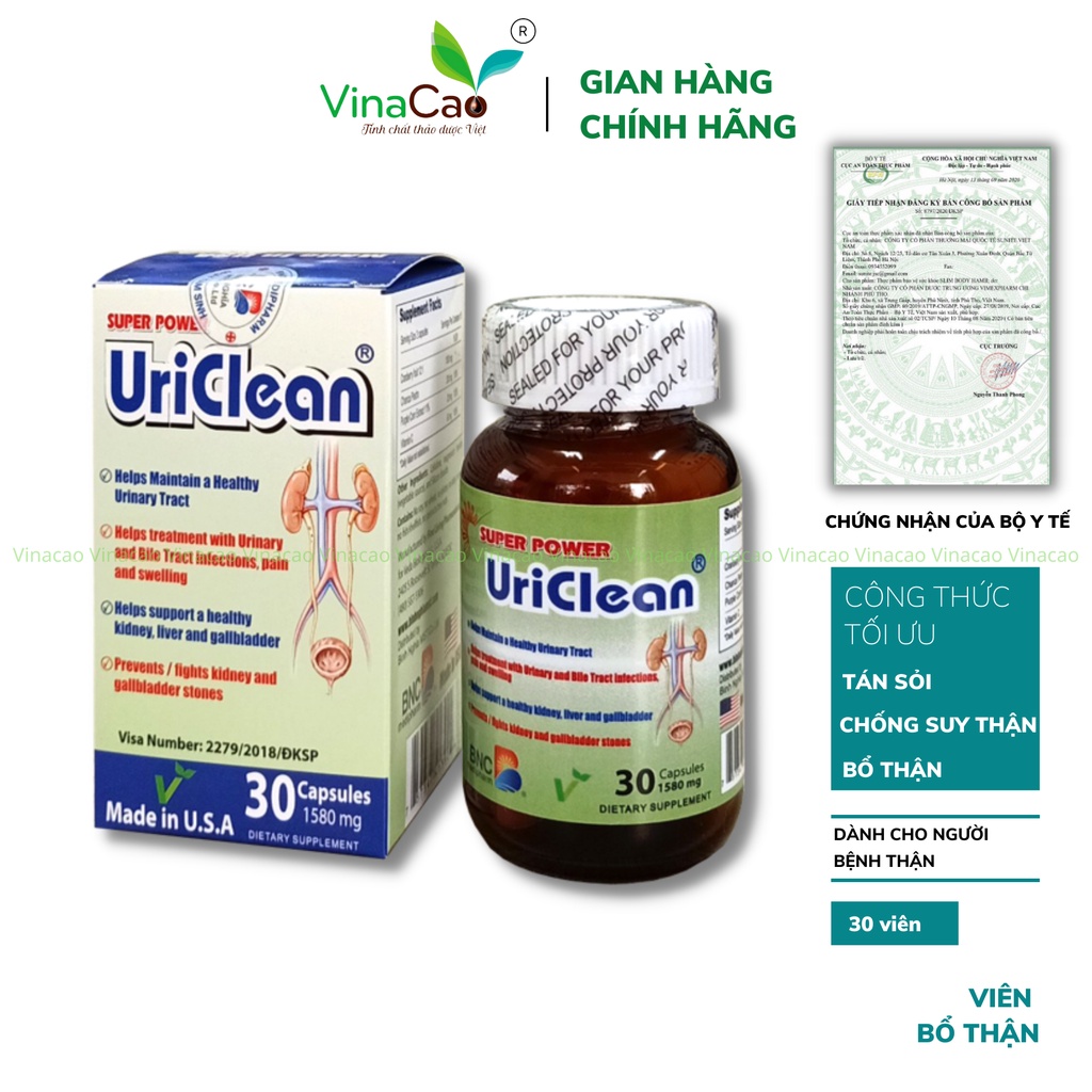 [CHÍNH HÃNG] Viên bổ thận Super Powder Uriclean | Shopee Việt Nam