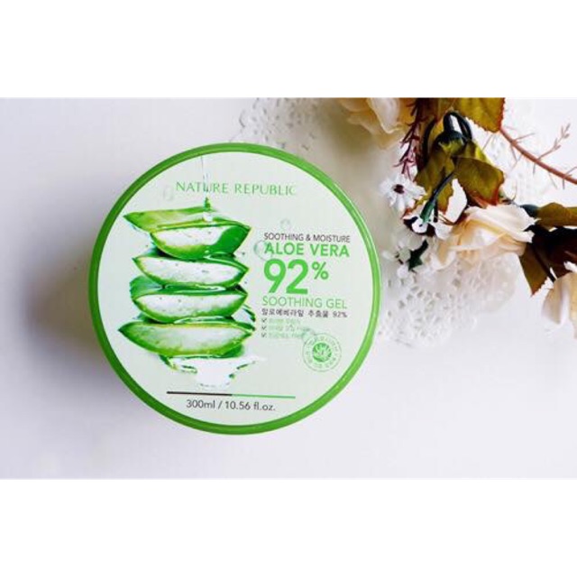 Gel Nha Đam Aloe Vera 92% Soothing Gel Giải Nhiệt, Làm Dịu Da và mềm da ...