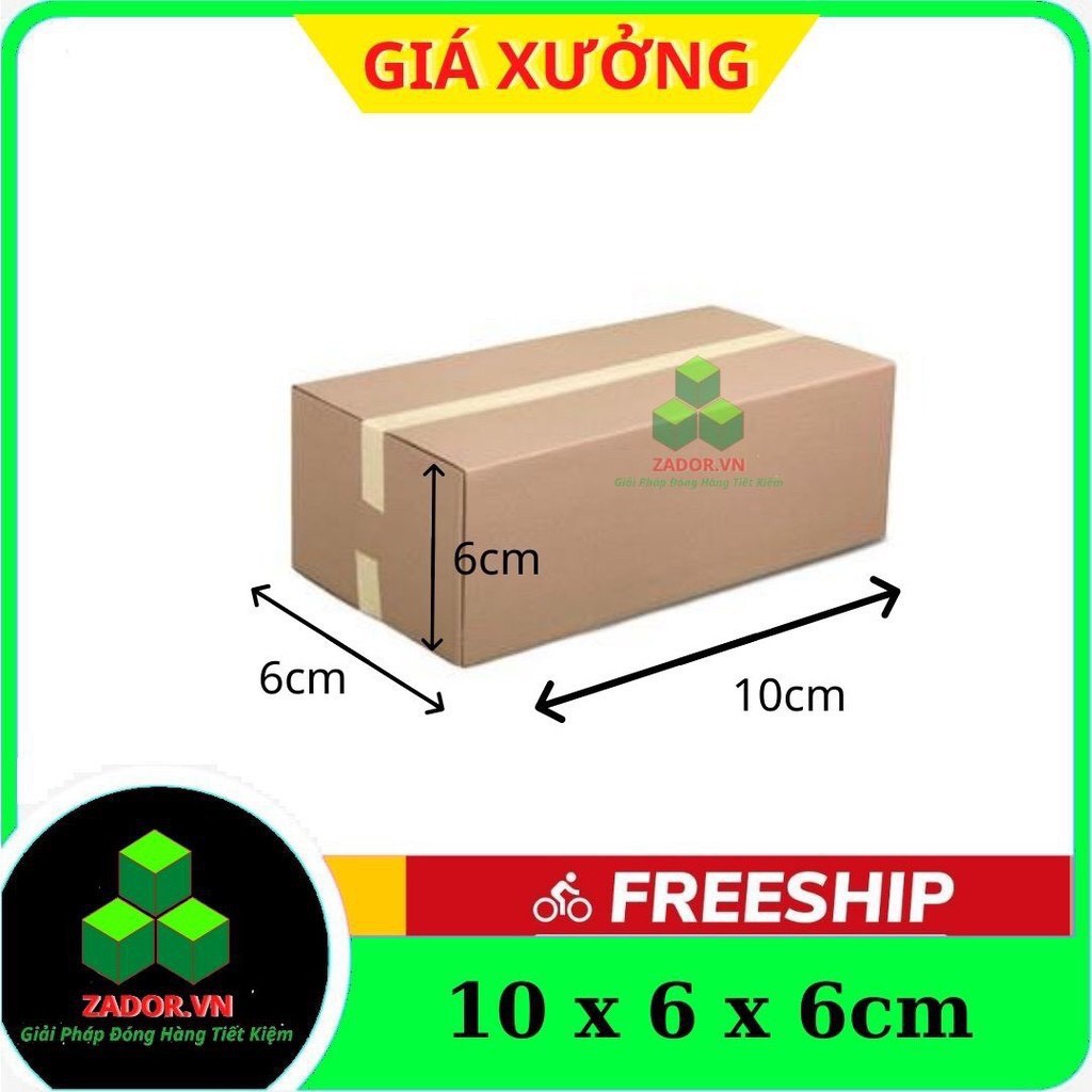Combo 10 hộp carton size 10x6x6 cm | Shopee Việt Nam