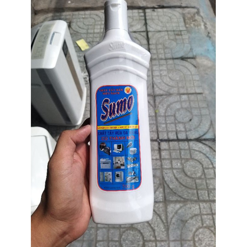 Tẩy trắng đa năng Sumo 700g chai lớn, tẩy trắng nhựa, inox, dầu mỡ, dầu ...