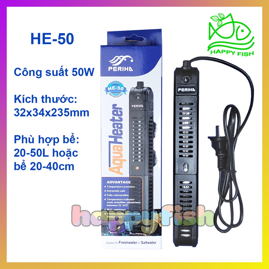 Sưởi bể cá Periha HE 50/100/200/300/500W, Sưởi bể cá cao cấp | Shopee ...