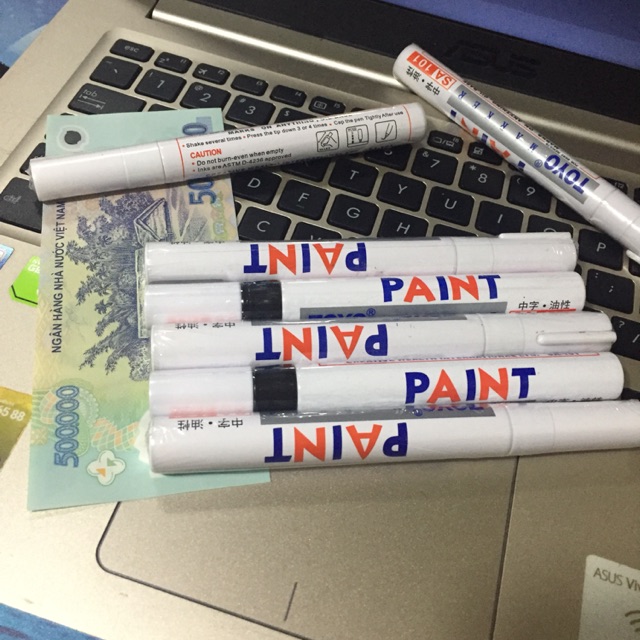 Bút repaint 2 màu trắng đen | Shopee Việt Nam