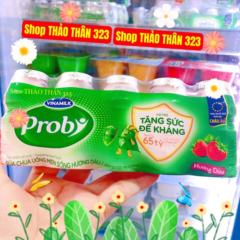 Mới -SỮA CHUA UỐNG PROBI LÊN MEN TỰ NHIÊN VINAMILK 65ml | Shopee Việt Nam