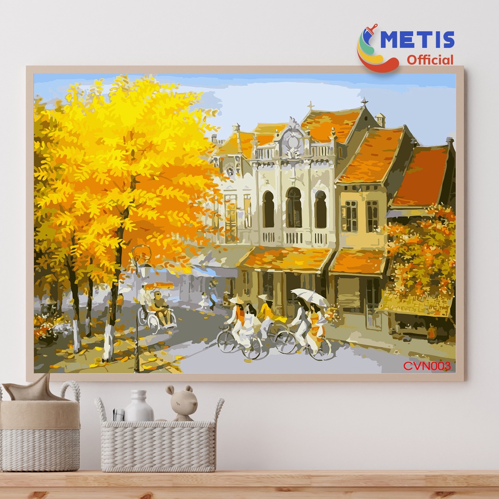 Tranh sơn dầu số hoá tự tô màu trang trí tường METIS OFFICIAL Phong ...